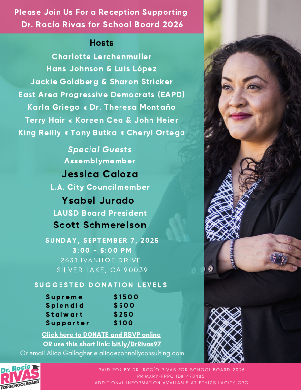 Dr. Rocio Rivas for School Board 2026 - Online Contributions by ...